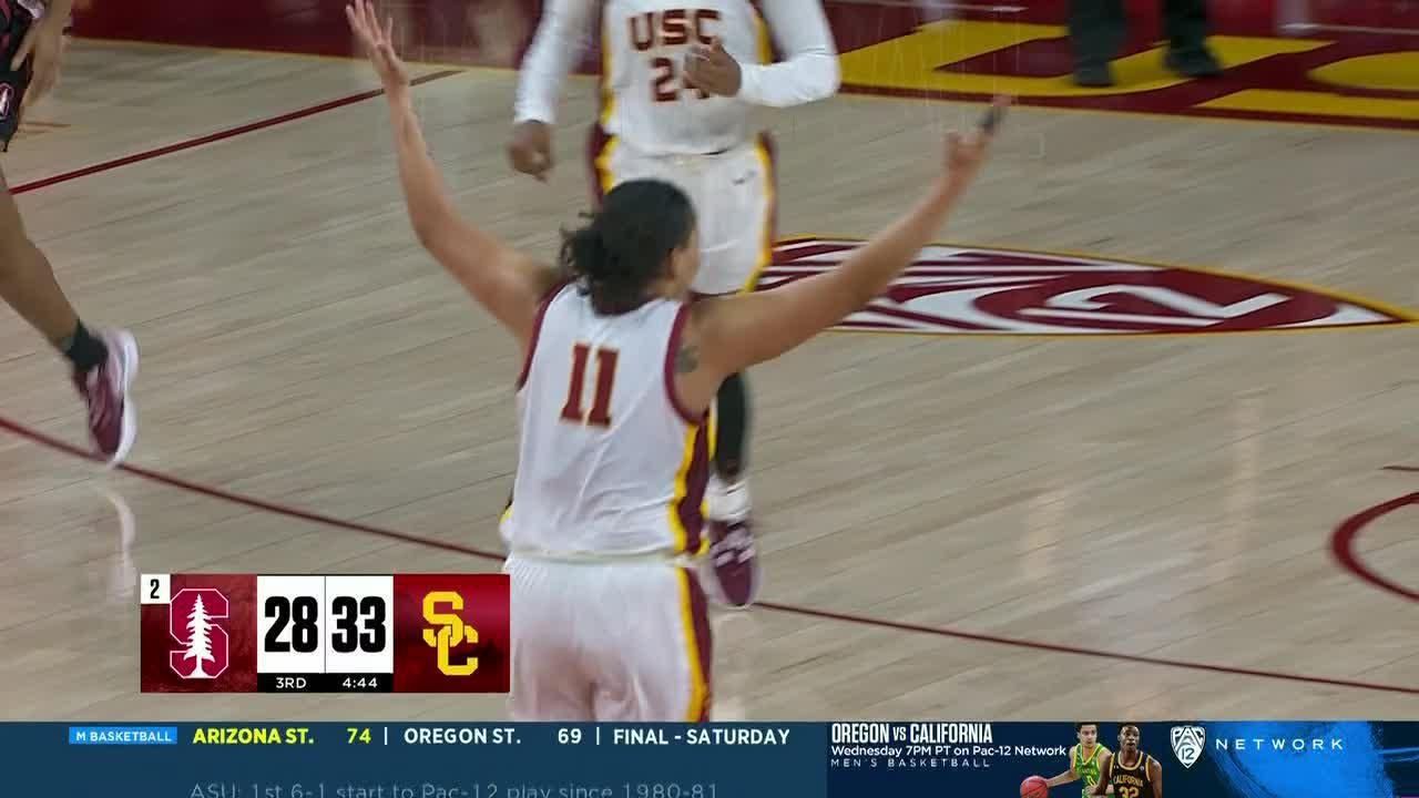 Destiny Littleton drills 3 off backboard - ESPN Video