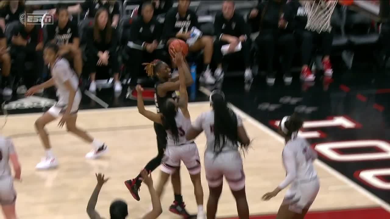 Saniya Rivers gets the and-1 to fall for NC State - ESPN Video