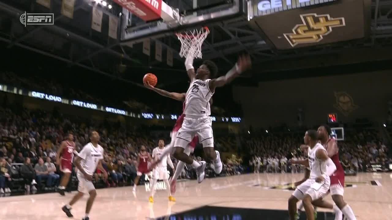Khalif Battle gets the lay-in to fall vs. UCF Knights - ESPN Video