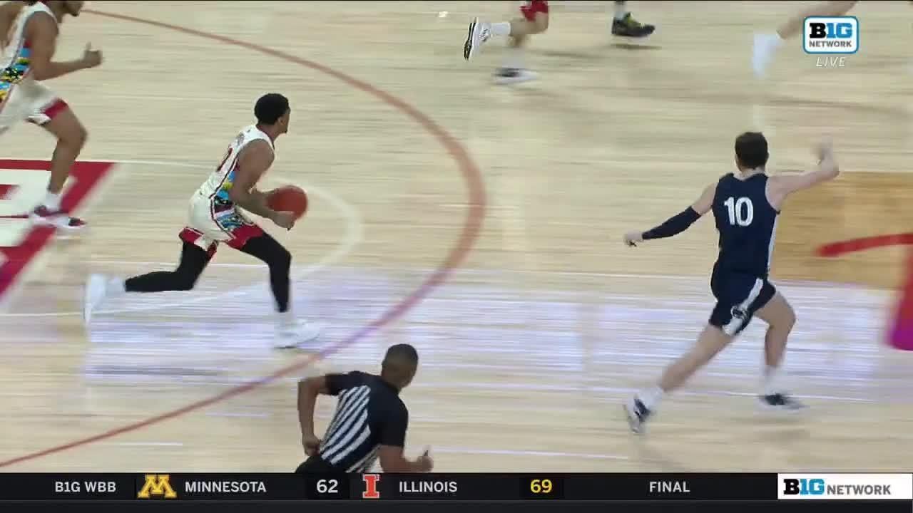 Sam Griesel throws down powerful slam dunk vs. Penn State Nittany Lions ...