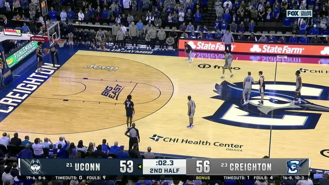 Creighton holds on for win after UConn's late turnover - ESPN Video