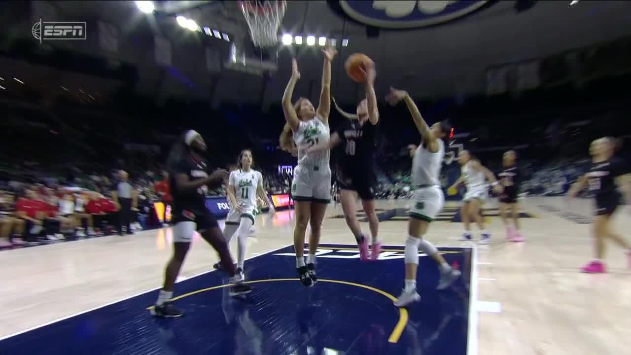 Maddy Westbeld gets the block for ND - ESPN Video