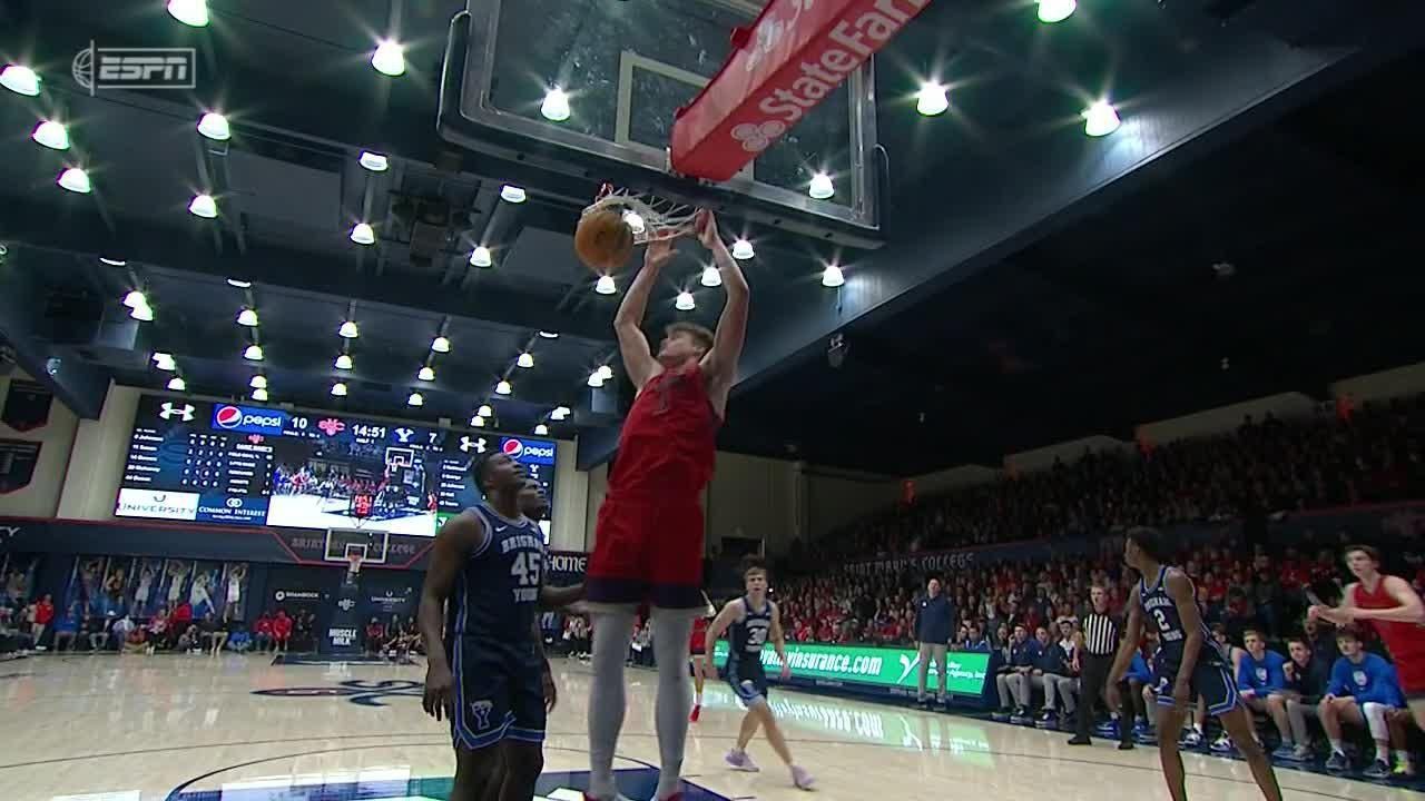 Mitchell Saxen throws down powerful flush vs. BYU Cougars - ESPN Video