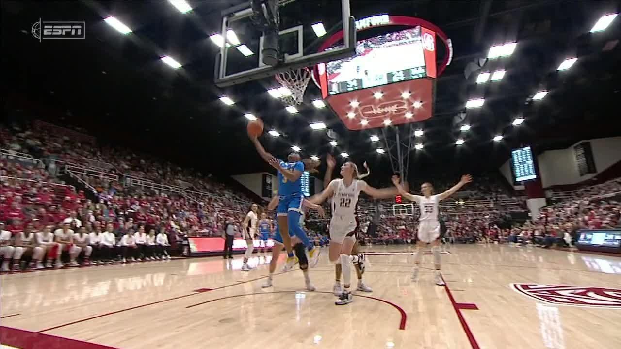 Londynn Jones fights through defenders for the layup - ESPN Video