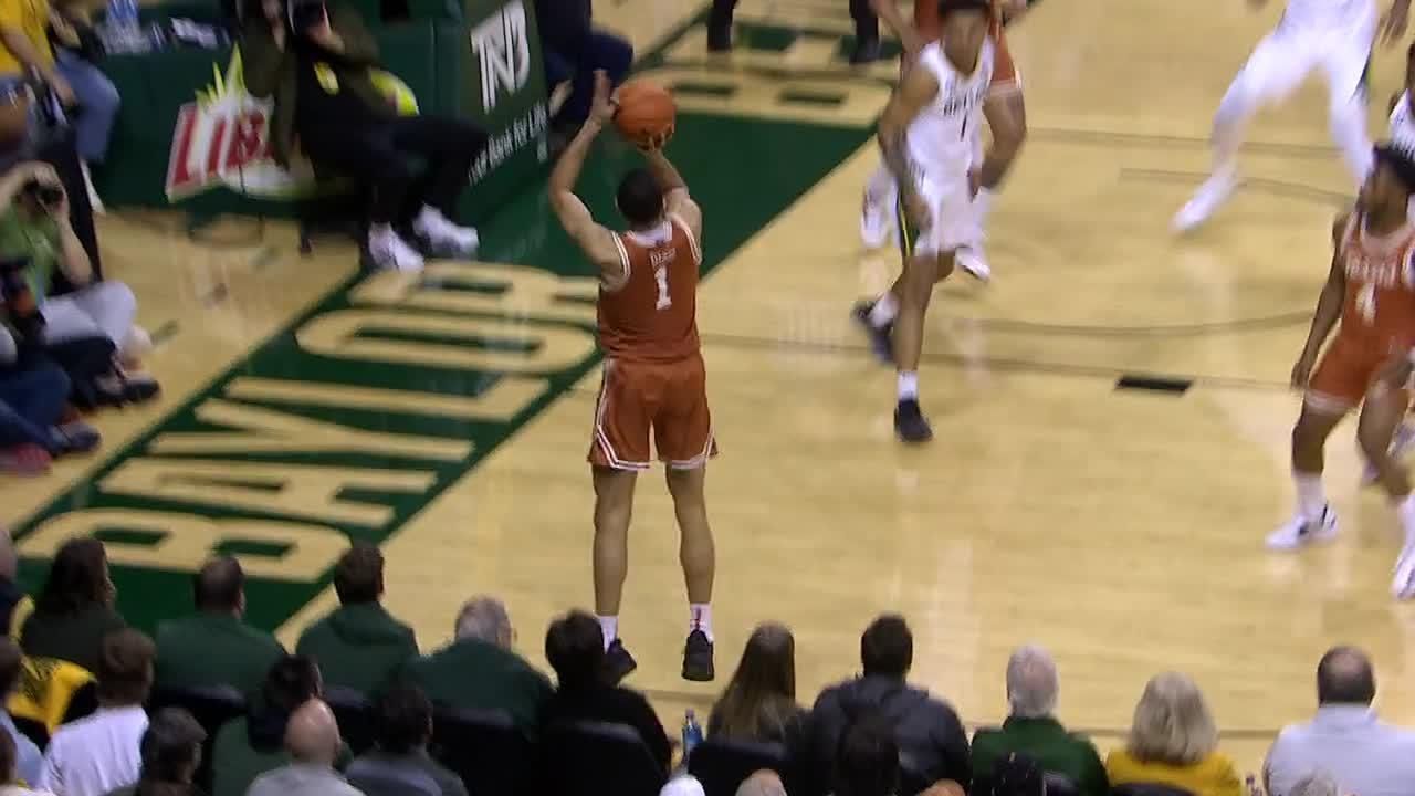 Dylan Disu drills the corner 3 for Texas - ESPN Video
