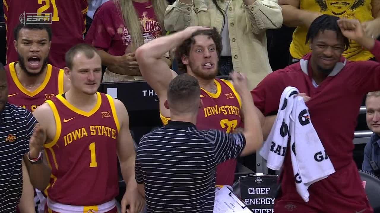Iowa State's bench has epic reaction to Ward's and-1 - ESPN Video