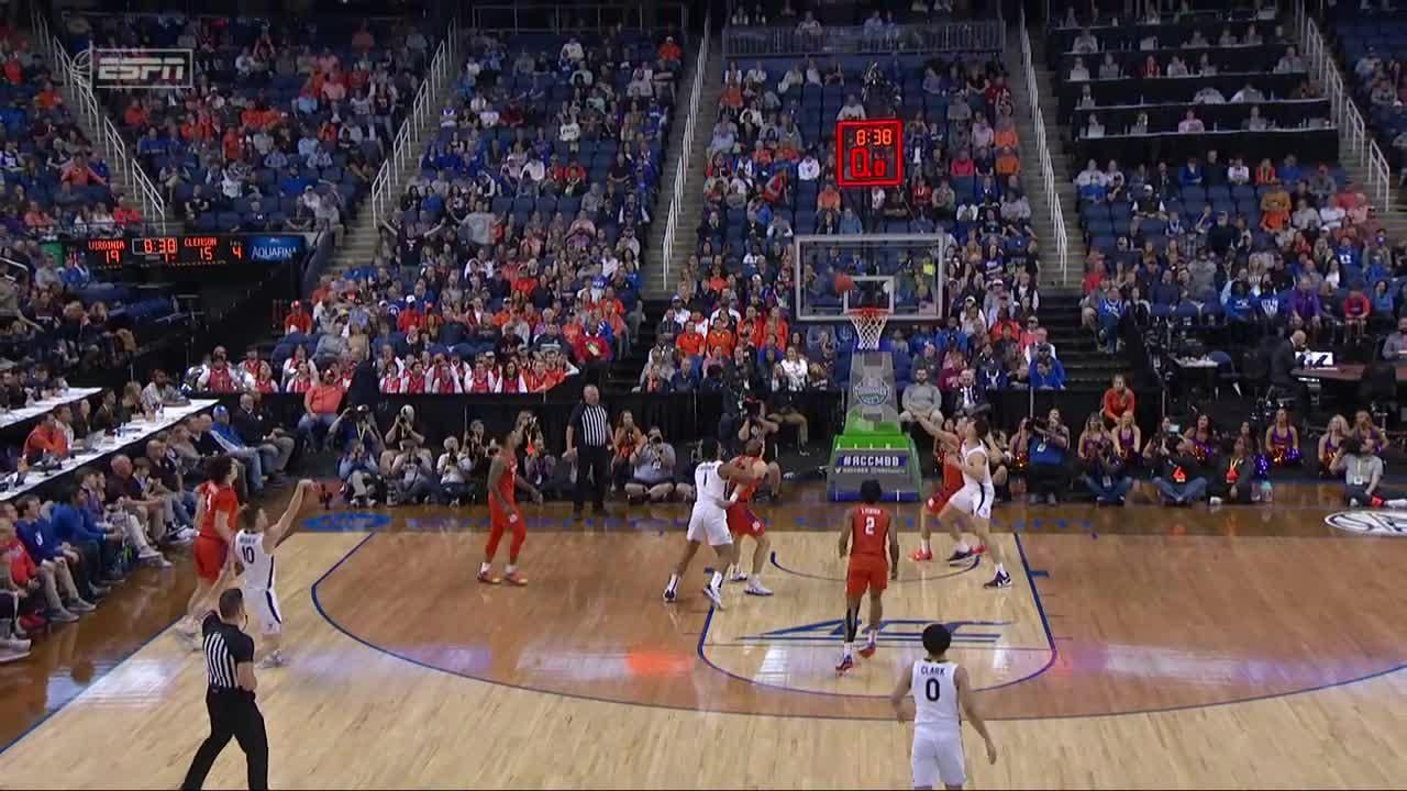 Taine Murray hits the 3-pointer vs. Clemson Tigers - ESPN Video