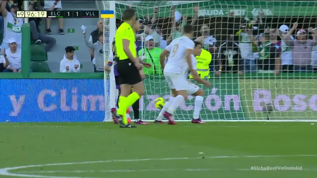 José Antonio Morente goal 96th minute Elche 1-1 Real Valladolid - ESPN ...