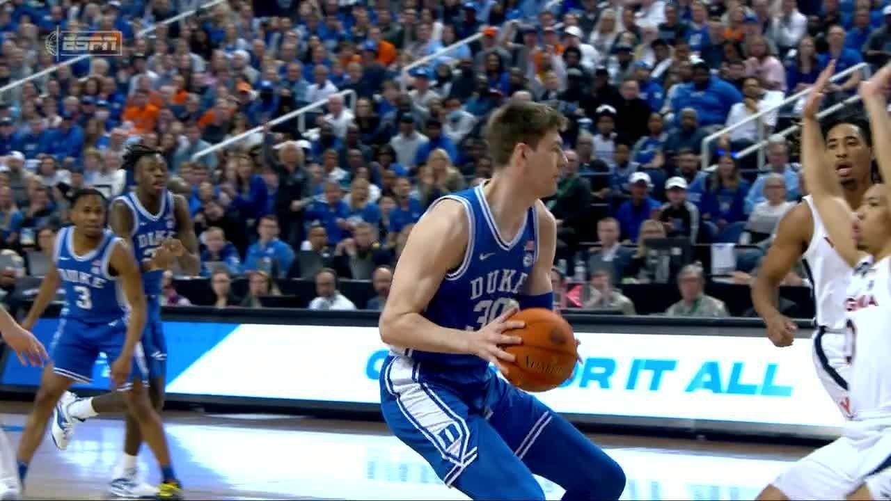 Kyle Filipowski makes layup for Duke - ESPN Video