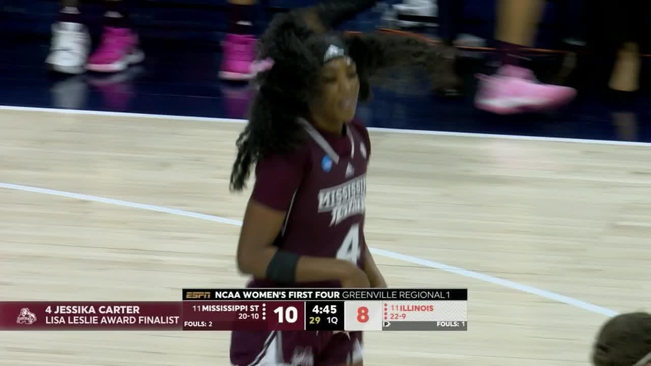 Jessika Carter gets the easy layup - ESPN Video