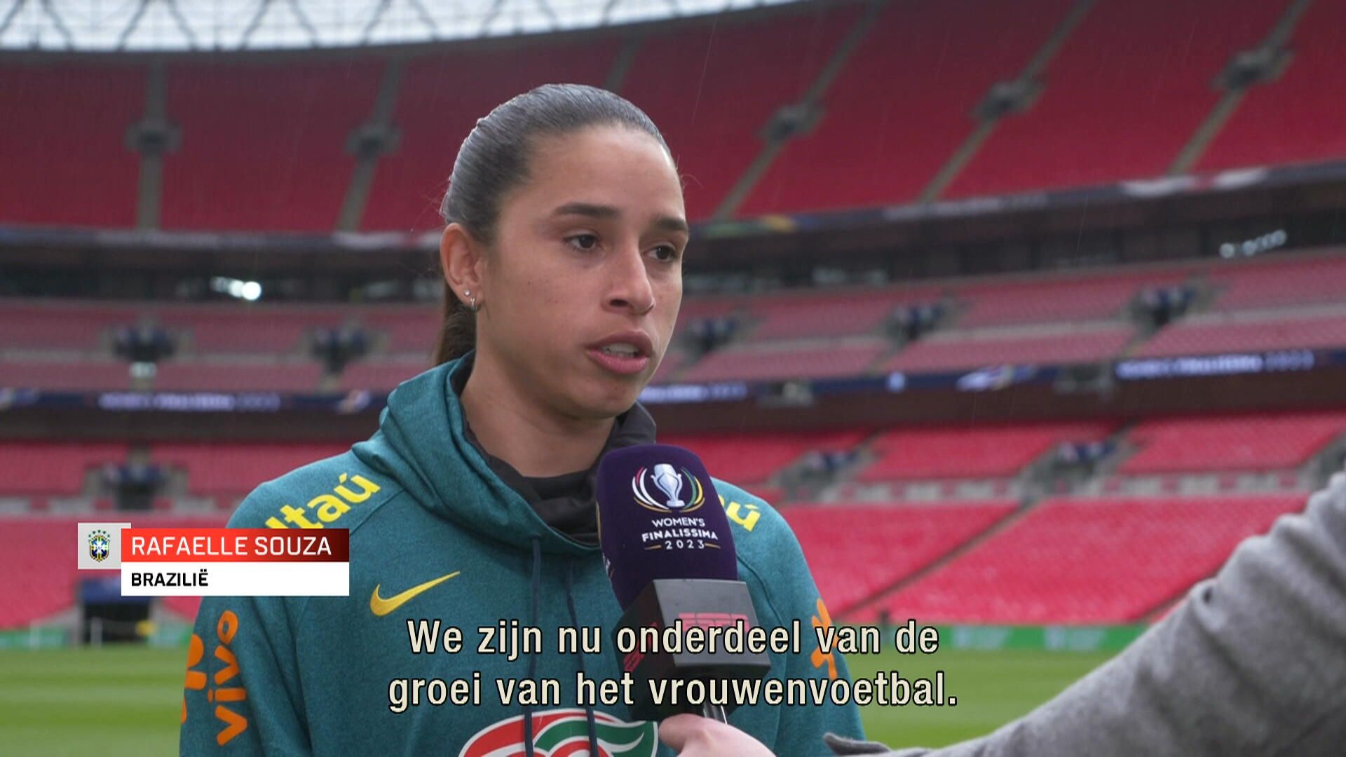 Gemist: Rafaelle Souza: "Met deze wedstrijd schrijven we geschiedenis"