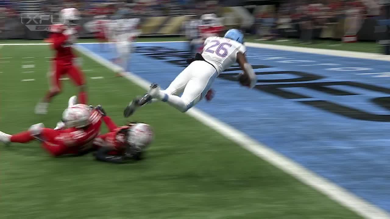 Leddie Brown scores his 2nd TD of the game for the Renegades - ESPN Video