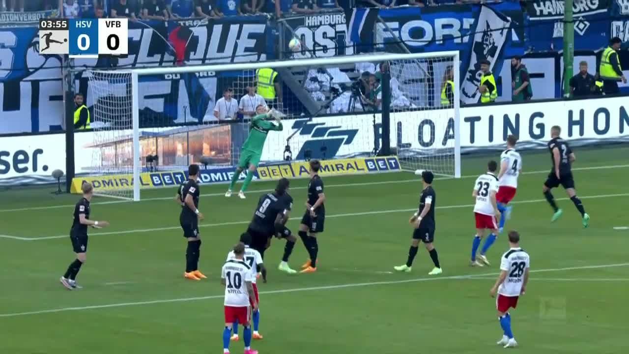 Florian Müller swats away Hamburg's free kick - ESPN Video