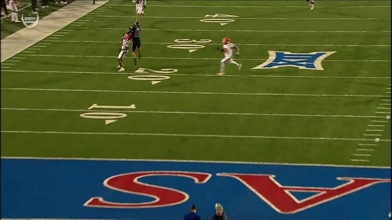Luke Grimm's stellar catch sets up Kansas TD before half - ESPN Video