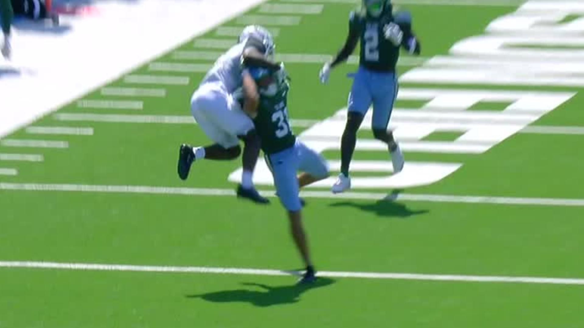 UAB's Amare Thomas makes incredible catch over defender - ESPN Video