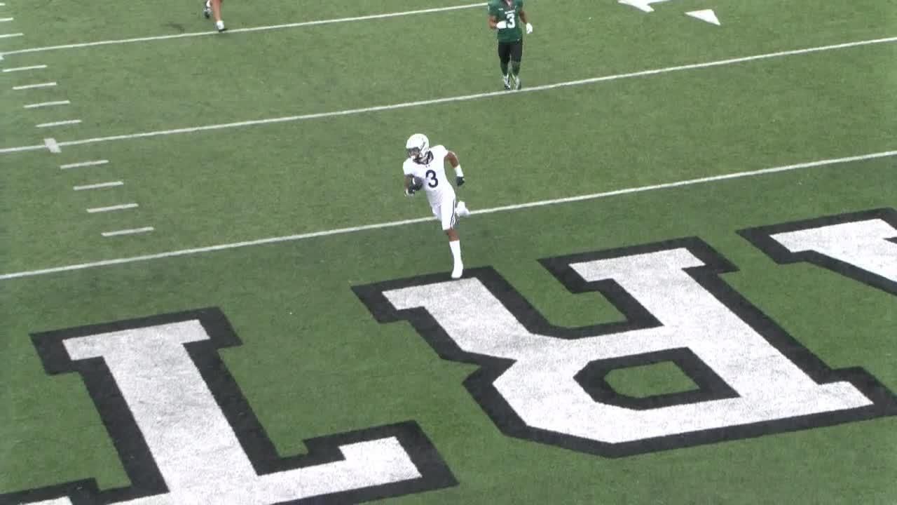 Sean Guyton's pick-six ties score for Yale - ESPN Video