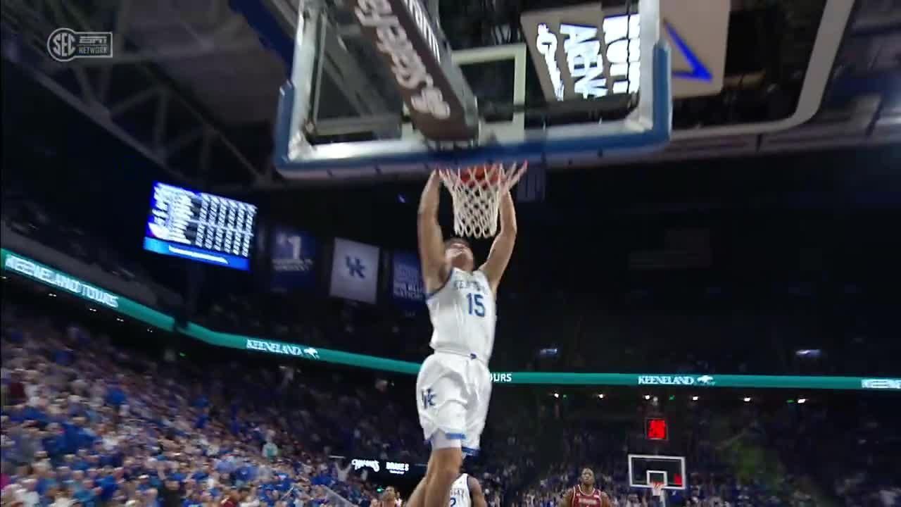 Reed Sheppard throws down dunk for Kentucky - ESPN Video
