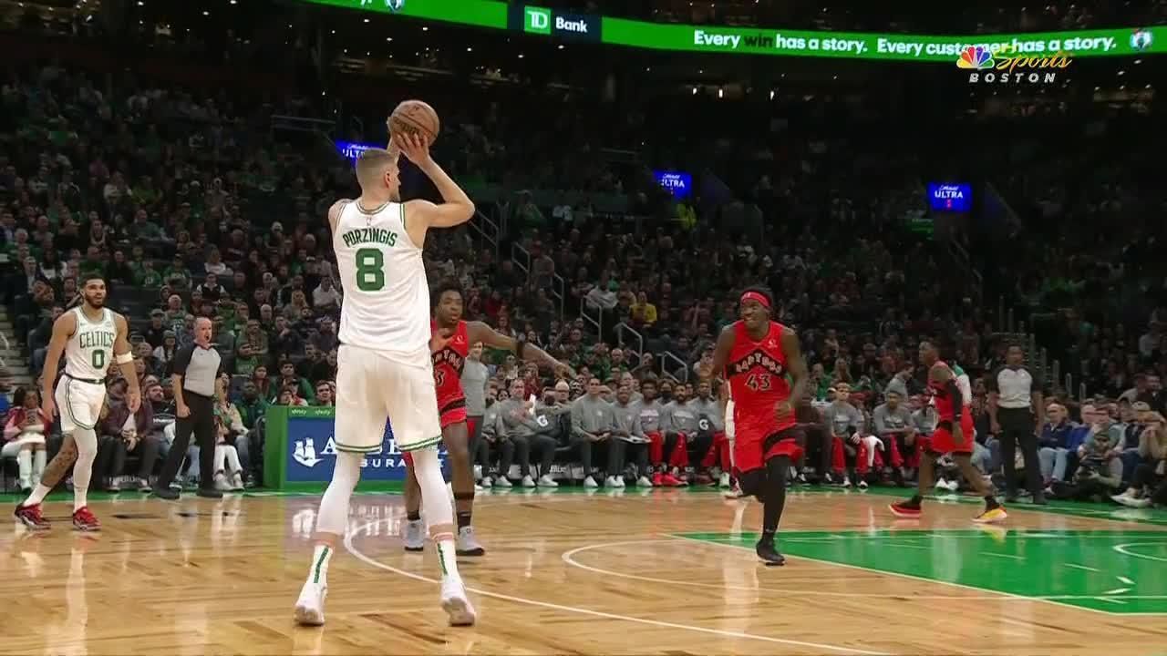 Kristaps Porzingis knocks down a 3-pointer - ESPN Video