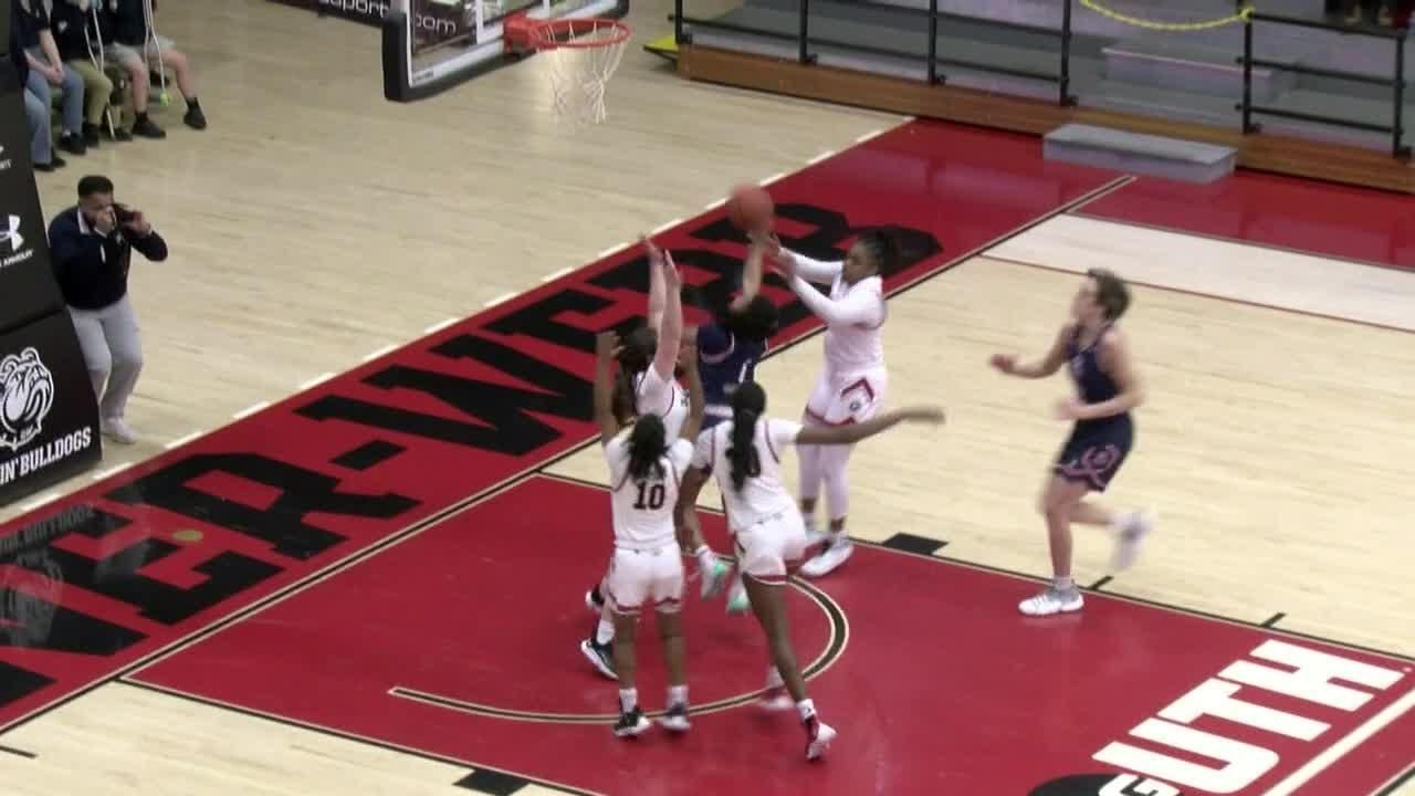 Richmond's Grace Townsend somehow gets the and-1 to fall - ESPN Video