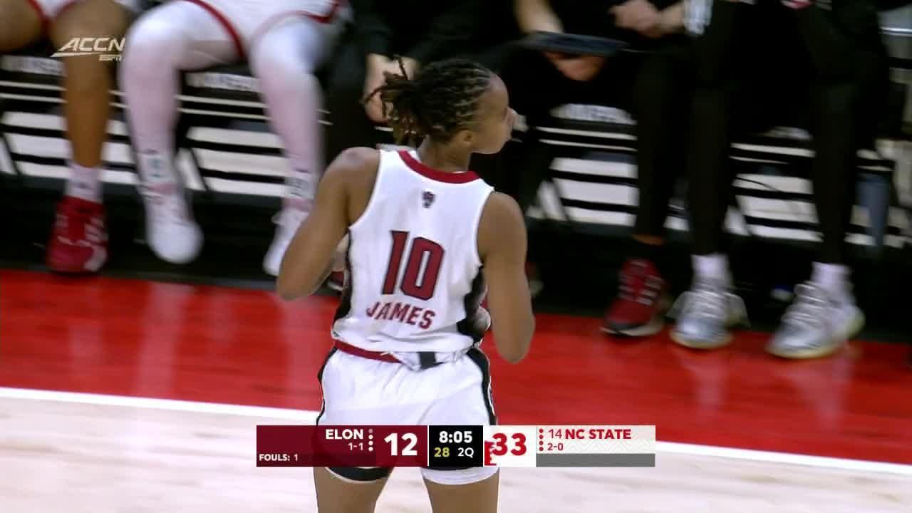 Aziaha James drills 3 of her 20 points from way downtown - ESPN Video