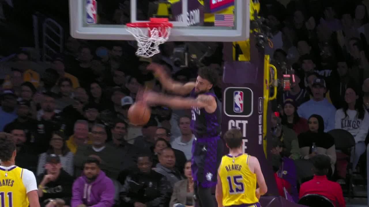 Chris Duarte flushes the transition slam for the Kings - ESPN Video