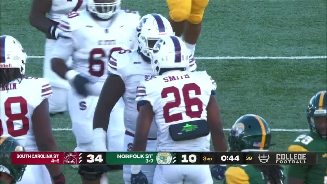 Tj Smith breaks off 42-yard rush - ESPN Video