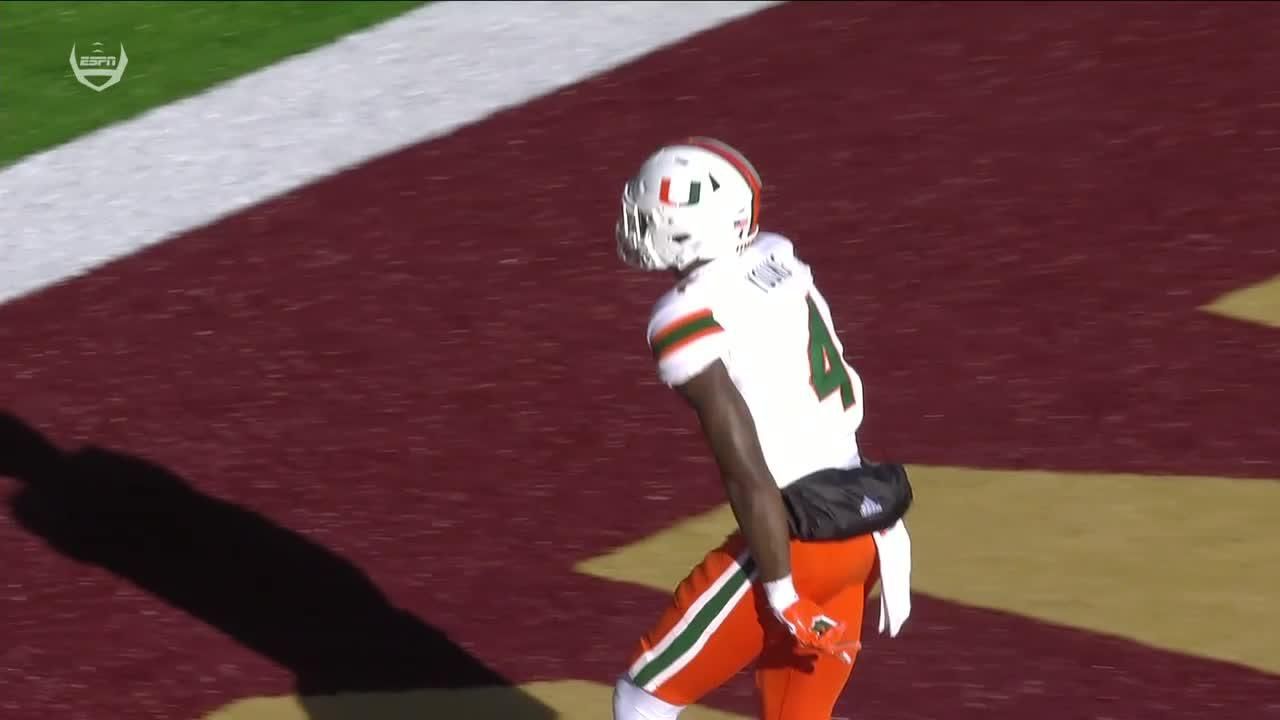 Tyler Van Dyke finds Colbie Young over the middle for a Miami TD - ESPN ...