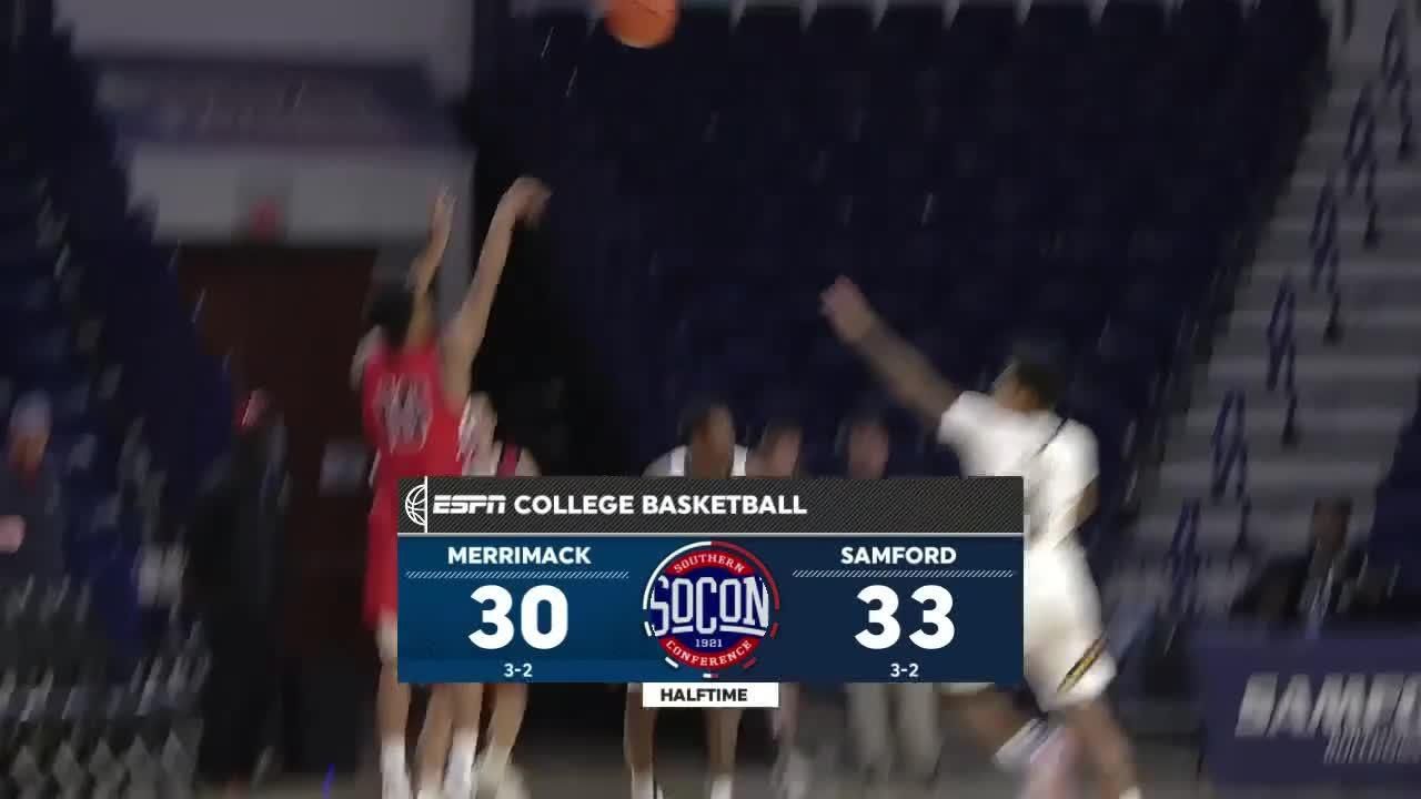Garrett Hicks knocks down deep 3 vs. Merrimack Warriors - ESPN Video