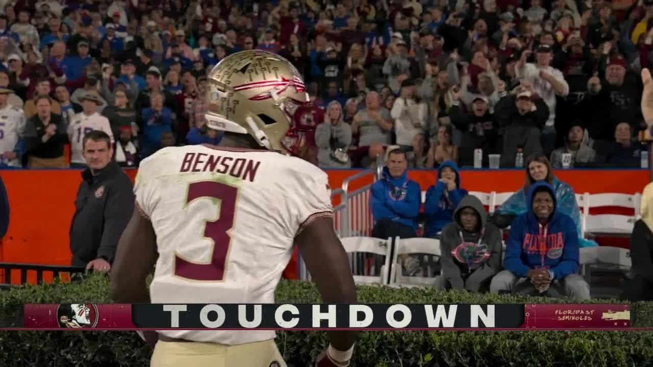Trey Benson's 36-yard TD gives Florida State the lead - ESPN Video