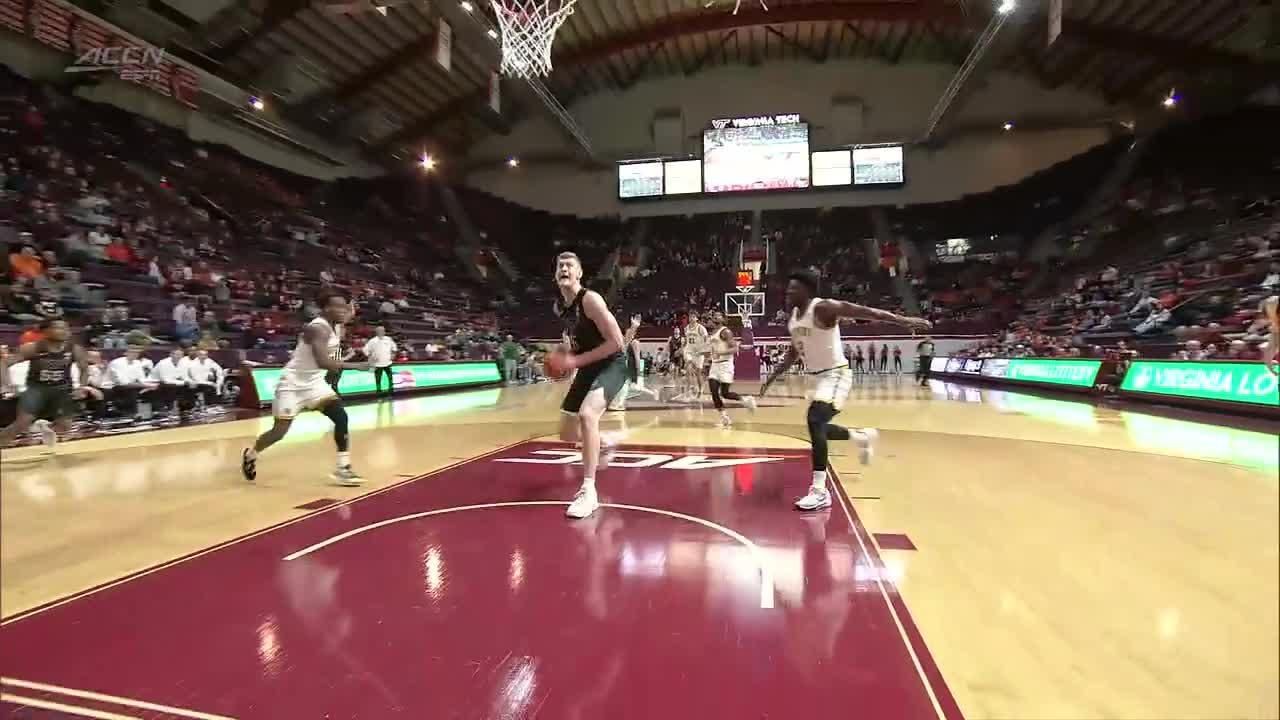 Patrick Wessler elevates for slam dunk vs. Vermont Catamounts - ESPN Video