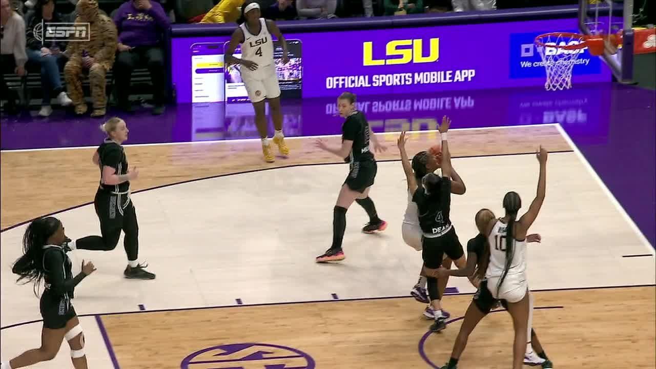 Angel Reese with the hoop & harm - ESPN Video