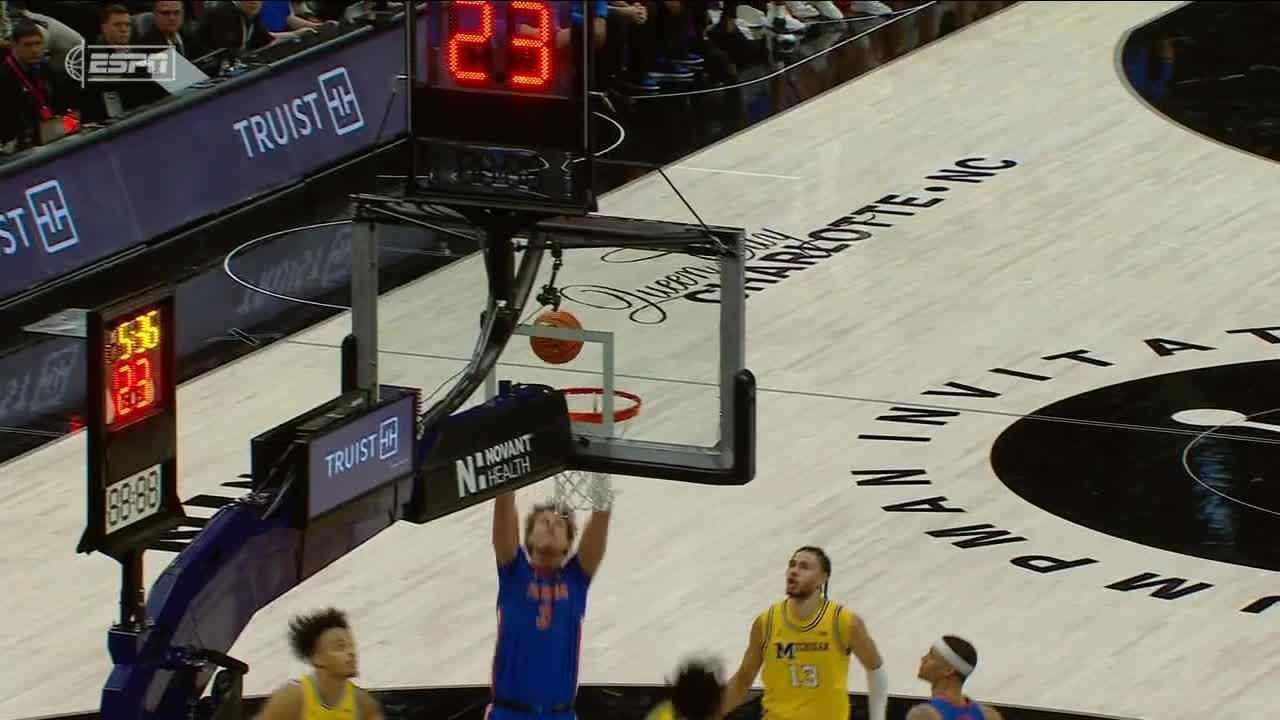 Florida's Micah Handlogten swoops in for putback slam - ESPN Video