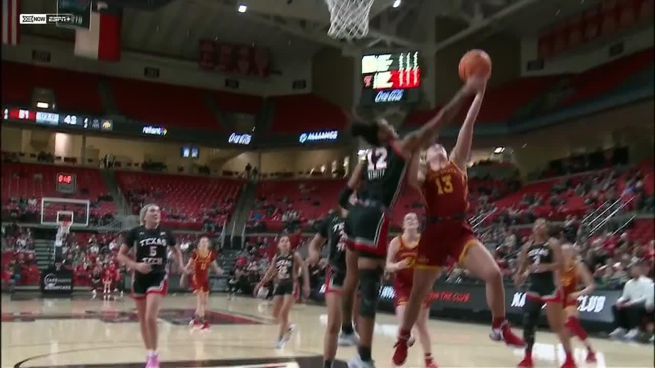 Jordyn Merritt rises to block the shot - ESPN Video