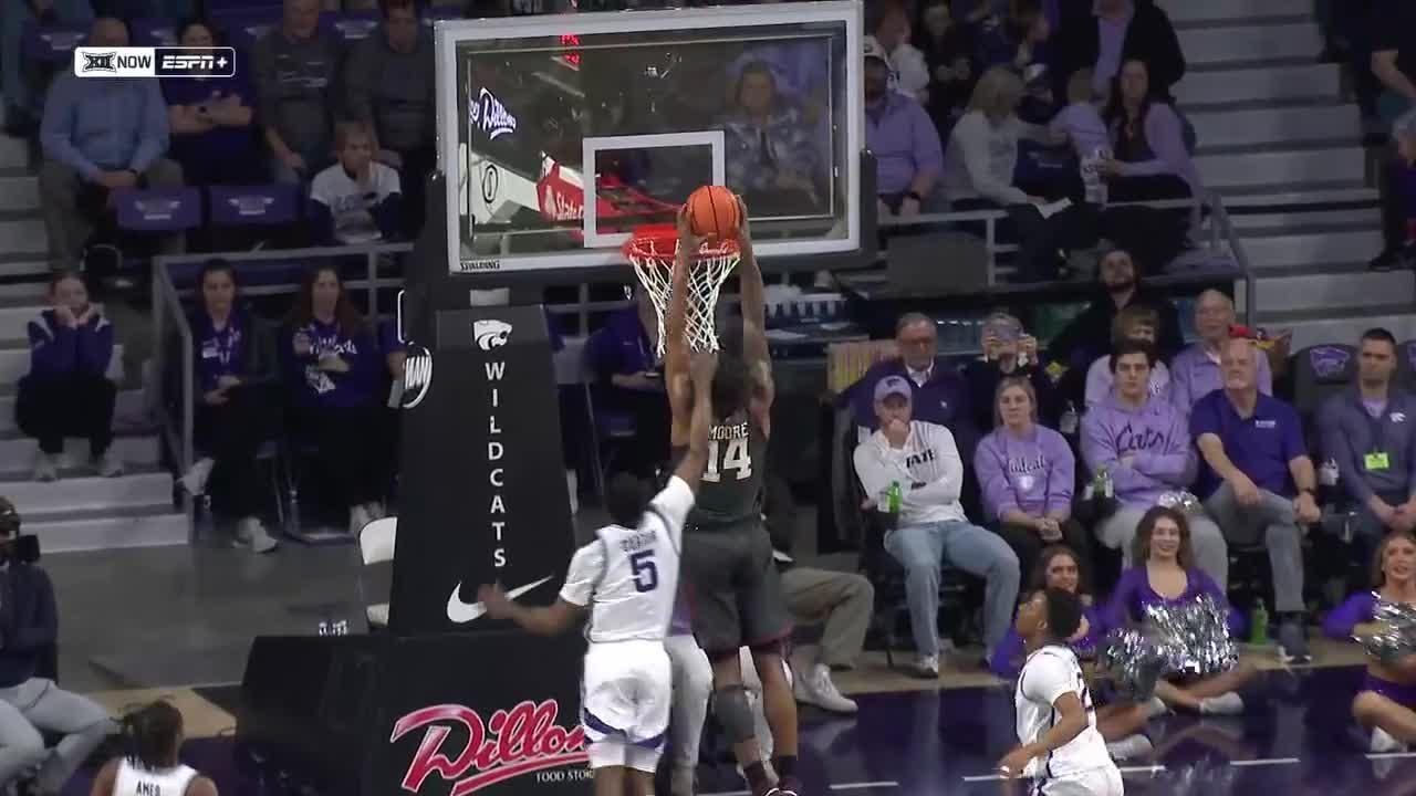 Jalon Moore skies for big dunk - ESPN Video