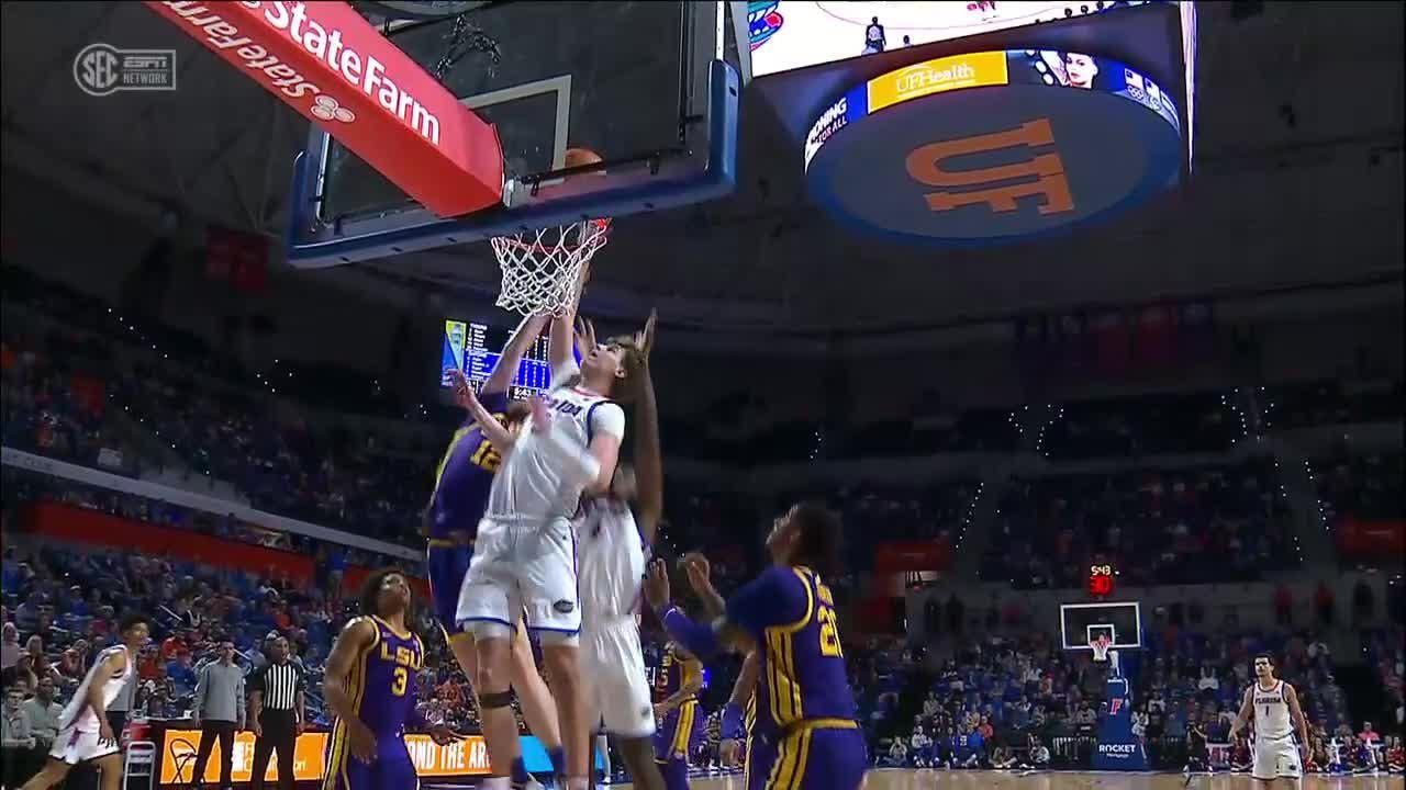 Micah Handlogten throws down big slam dunk vs. LSU Tigers - ESPN Video
