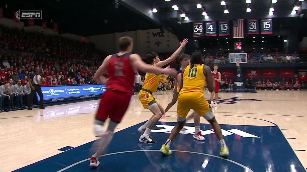 Alex Ducas drops an impressive no-look dime for Saint Mary's - ESPN Video