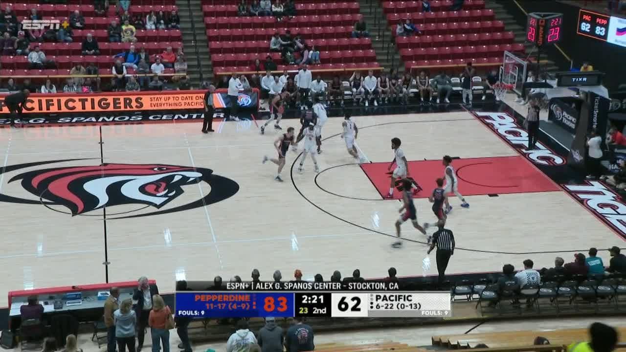 David Mager sinks the pretty triple for Pepperdine - ESPN Video