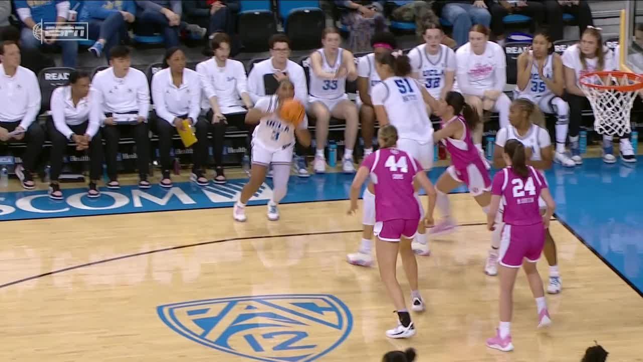 Londynn Jones hits a corner 3 for UCLA - ESPN Video
