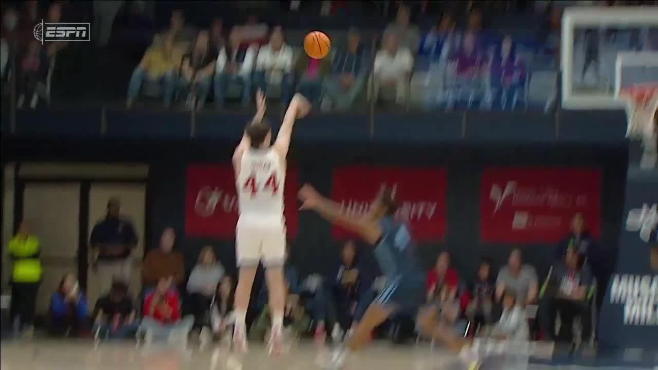 Alex Ducas drains a deep 3 from downtown - ESPN Video