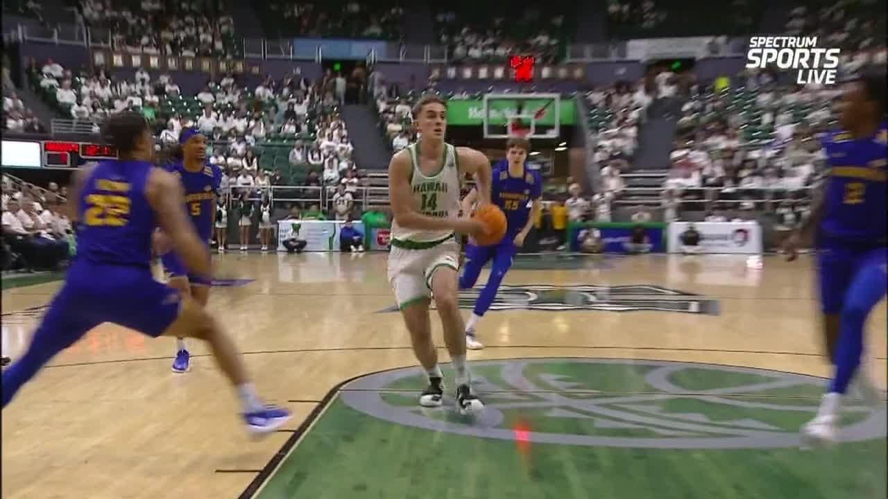 Harry Rouhliadeff elevates for the big-time block - ESPN Video