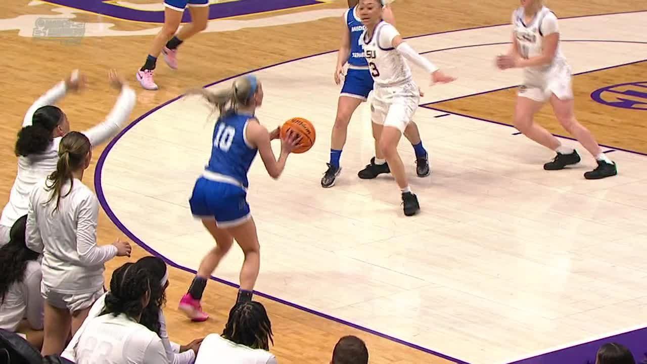 Jaylnn Gregory splashes a 3 for Middle Tennessee - ESPN Video