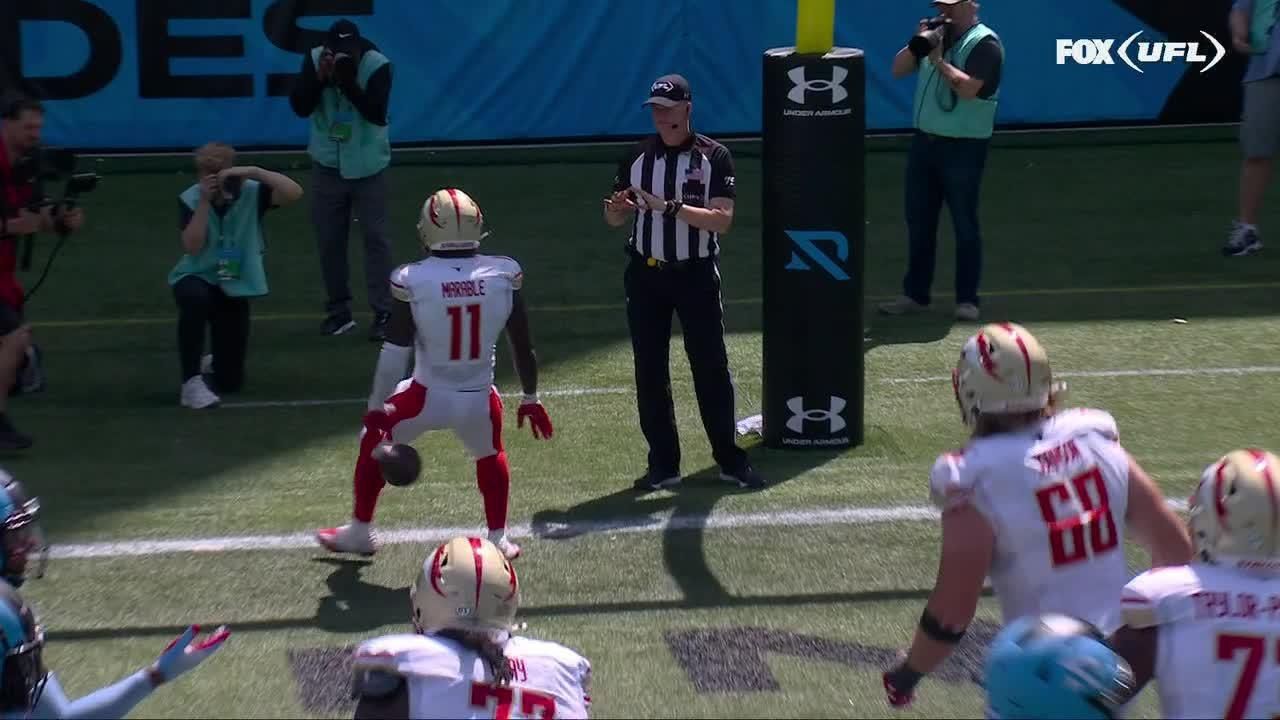 CJ Marable punches it in to extend the Stallions' lead - ESPN Video