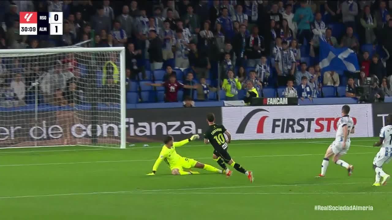 Adrián Embarba finds the back of the net for Almería - ESPN Video