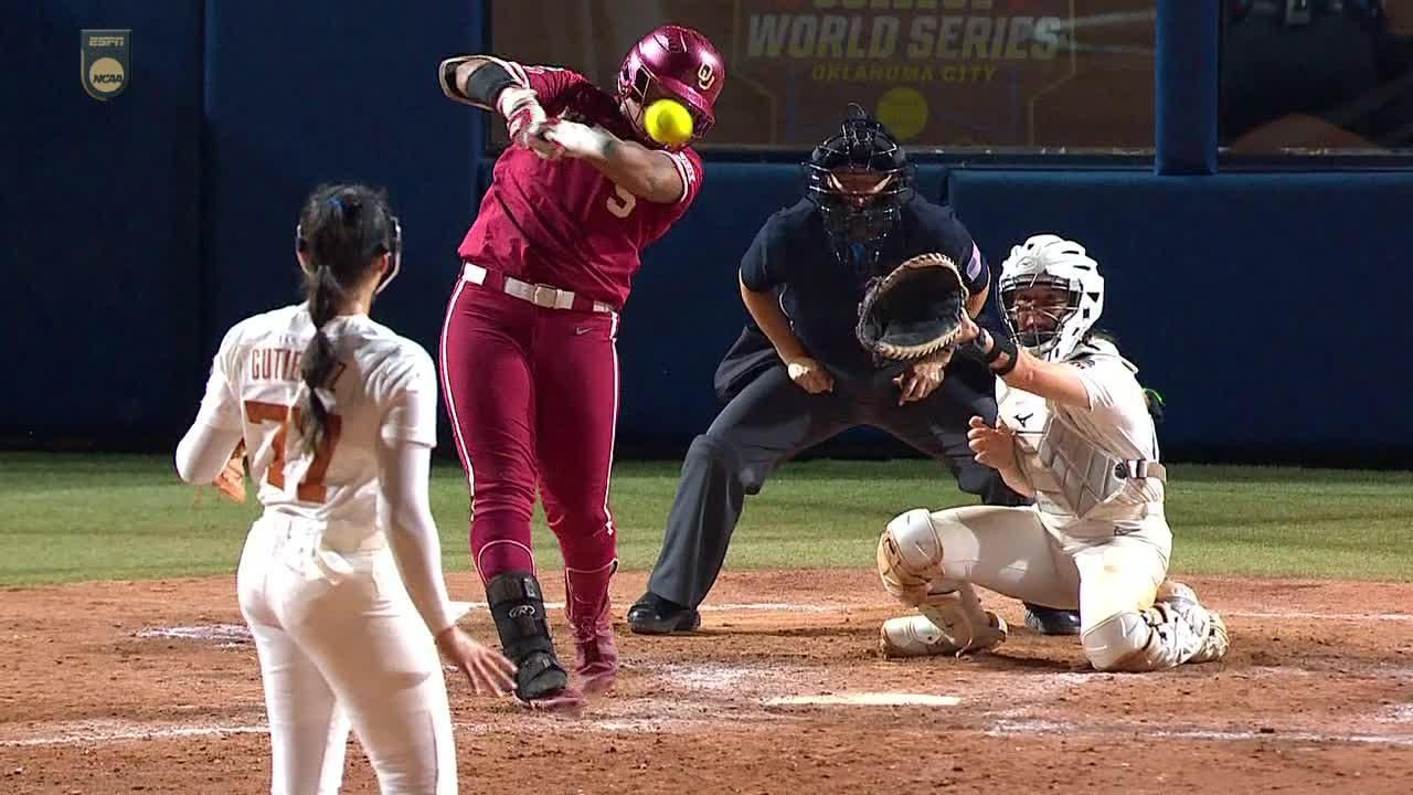 Ella Parker pads OU's lead with big-time 2-run RBI - ESPN Video