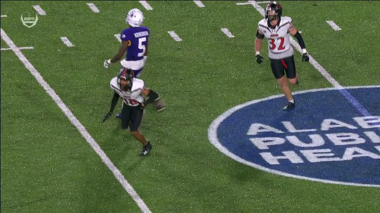Justus Johnson makes timely interception vs. North Alabama - ESPN Video