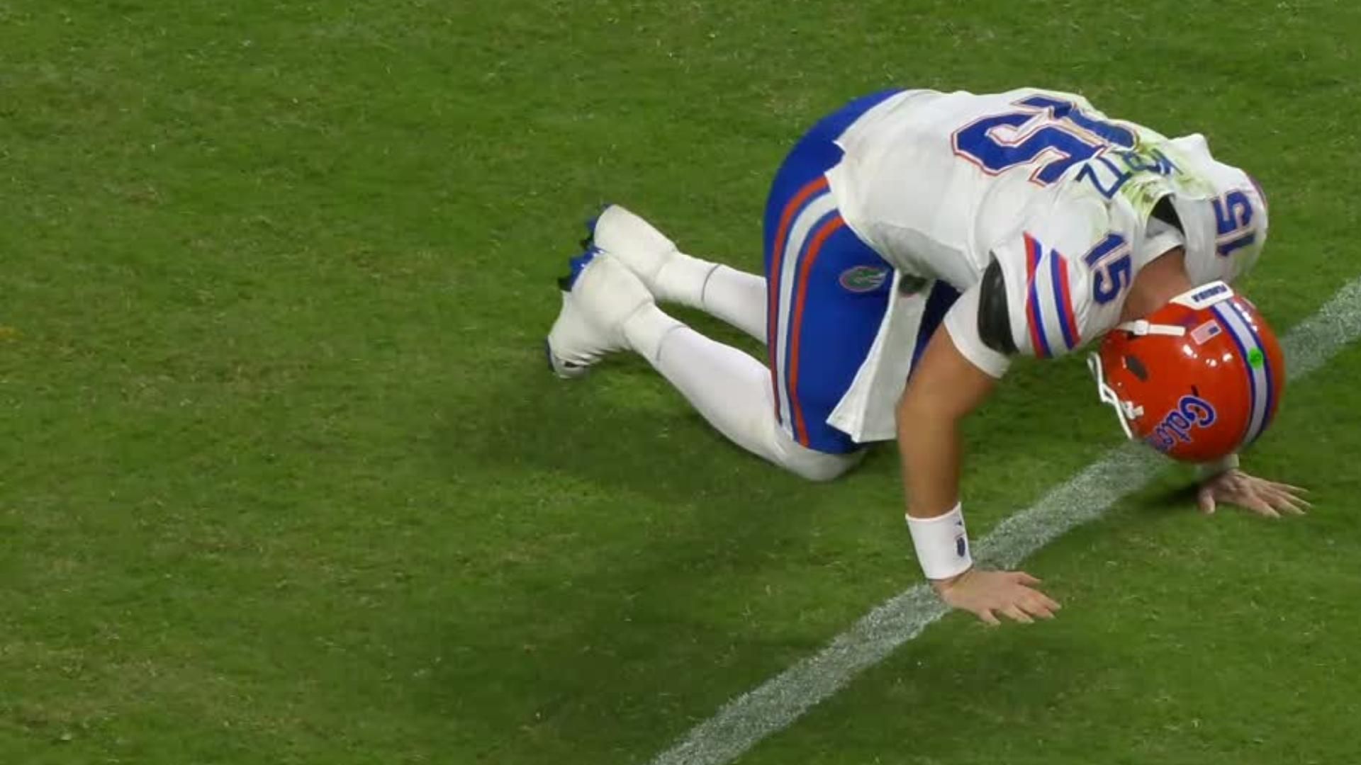 Graham Mertz shaken up after throwing Florida TD - ESPN Video