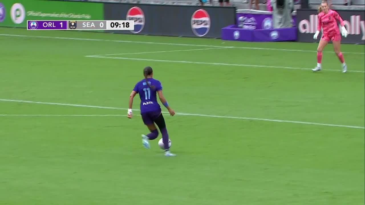 Ally Watt slots in the goal for Orlando Pride - ESPN Video