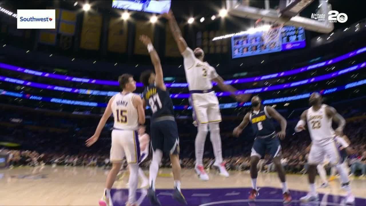Anthony Davis gets up for a massive block on Jamal Murray - ESPN Video