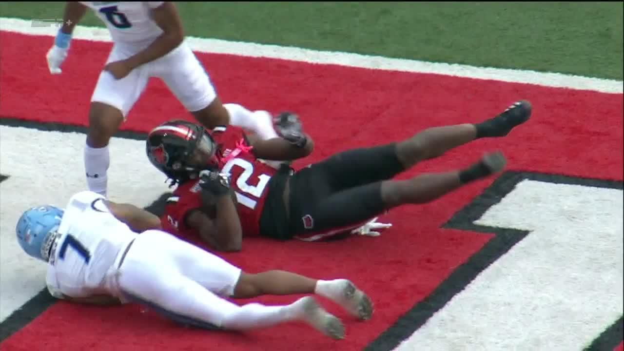 Jaylen Raynor airs it out for 15-yard touchdown pass - ESPN Video