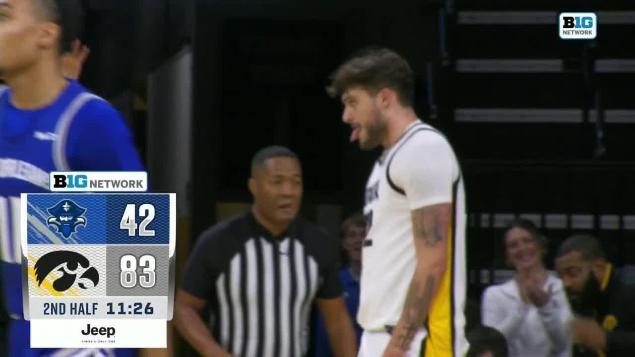 Owen Freeman rocks the rim for Iowa - ESPN Video